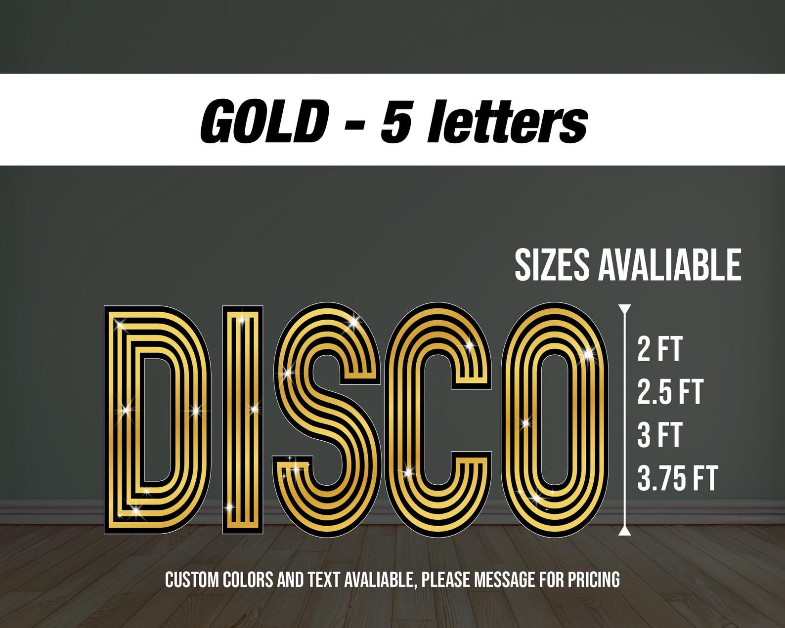 Disco Letter Cutout Decor Disco Themed, 90s 80s Party, Groovy Lawn ...