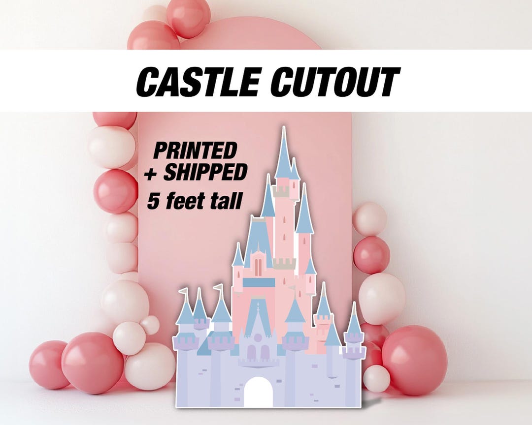 Pastel Castle Cutout Princess Castle, Pink Blue Castle, Lawn Signs ...