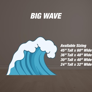 The BIG ONE Big Wave Props Beach Party Surf Party Themed Panel Backdrop ...