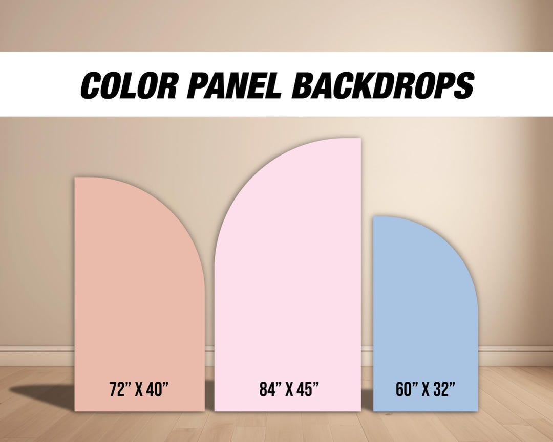 Blank Panel Backdrop Half Arch Pastel Backdrops With Stands Half Arch ...