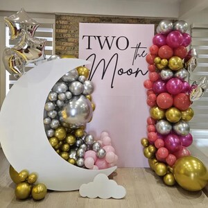 Moon Backdrop Moon Cutout Decorations, Outerspace Themed Birthday Moon ...