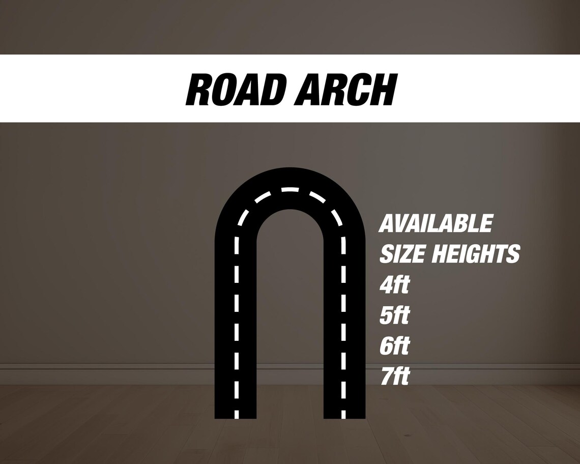 Road Arch Backdrop With Stands. Two Fast 2 Curious Retro Car, Road ...
