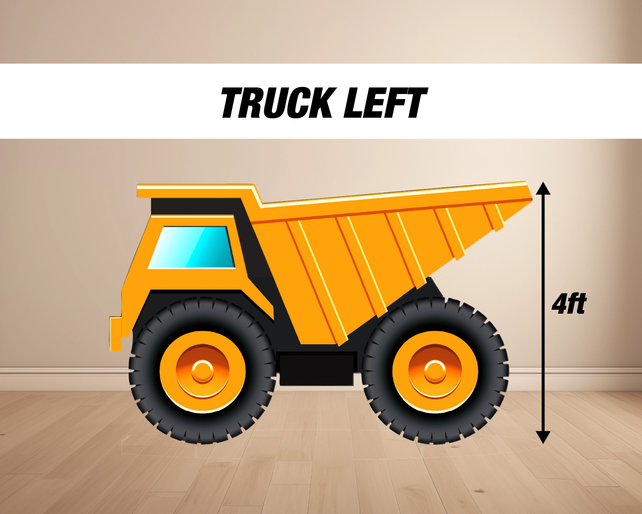 Big Truck Cutout Decor, Construction Themed Photo Prop, Birthday Party ...