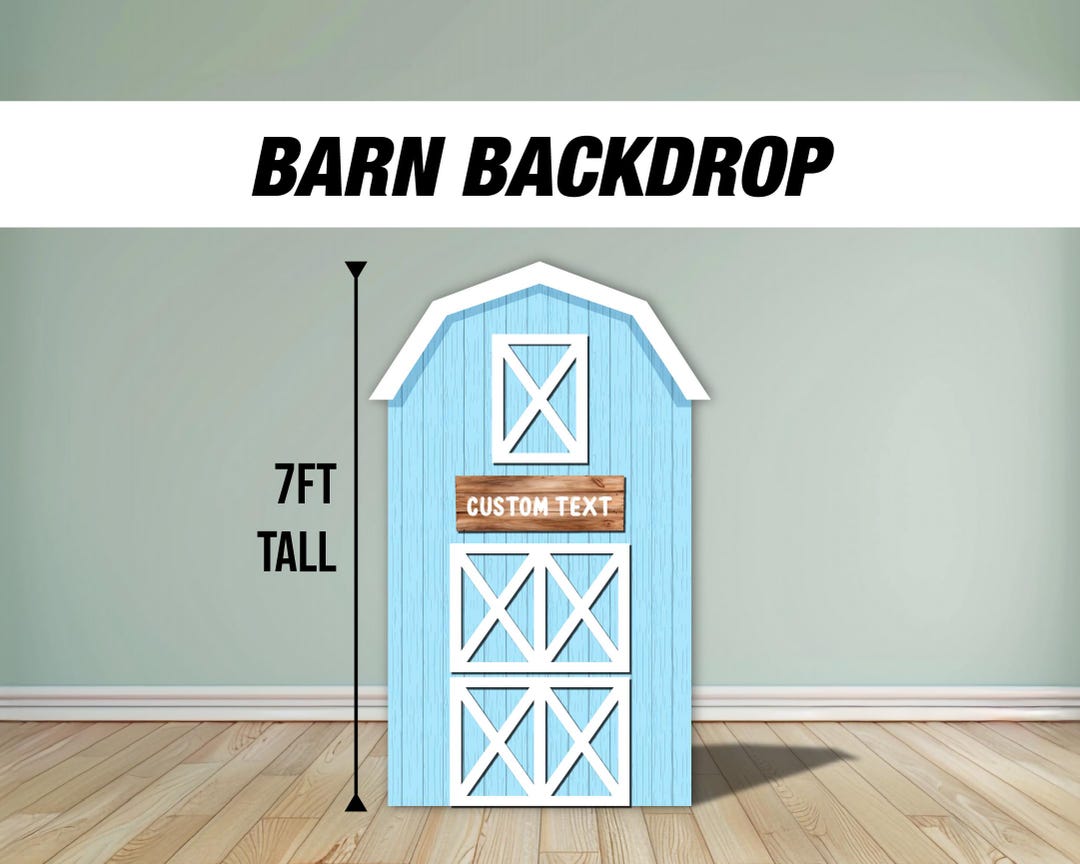 Farm Barn Backdrop Panel Pastel Farm Panel Standee, Farm Themed Party ...