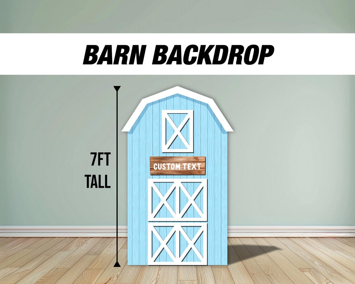Farm Barn Backdrop Panel Pastel Farm Panel Standee, Farm Themed Party ...