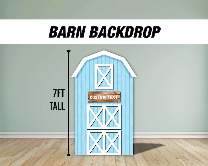 Farm Barn Backdrop Panel Pastel Farm Panel Standee, Farm Themed Party ...