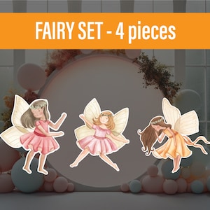 Fairy First Props Watercolor Decoration Cutout Fairy Birthday Whimsical ...