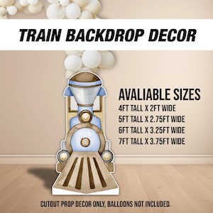 Train Backdrop Two Two Themed Birthday Decorations, Train Cutouts ...