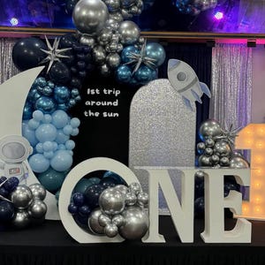 Cute Baby Astronaut Cutouts Watercolor Outerspace Cutouts Centerpieces ...