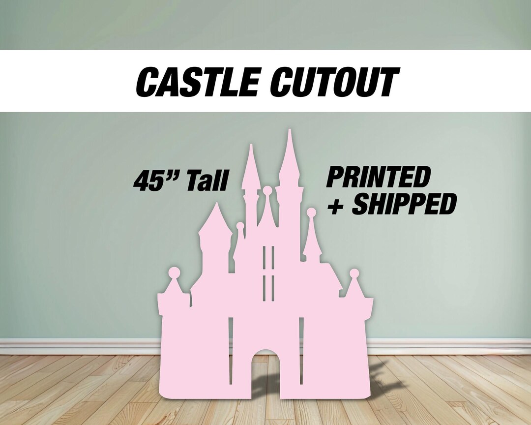 Pastel Castle Cutout Princess Castle, Pink Blue Castle, Lawn Signs ...