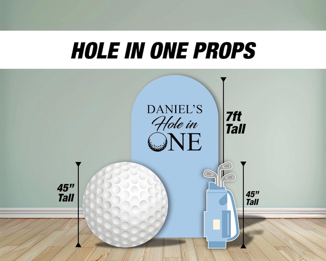 Big Golf Ball Hole in One Backdrop Golf Themed Panel Backdrop With ...