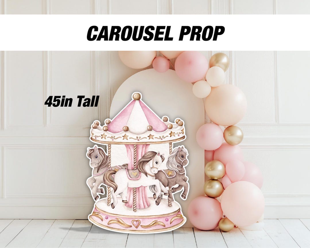 Horse Merry-go-round Carousel Cutout Prop Decorations, Birthday ...