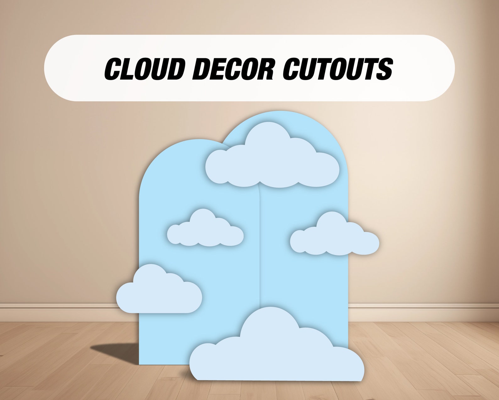 Cloud Cutouts Decorations, Birthday Airplane Hot Air Balloon Coroplast ...