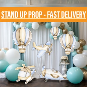 How Time Flies Birthday Watercolor Airplane Cutout Decorations ...