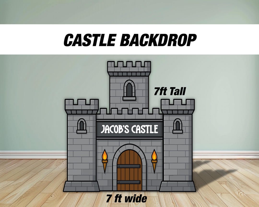 Castle Cutout Knight Castle Backdrop, Little Knight Backdrop Knight ...