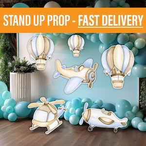 How Time Flies Birthday Watercolor Airplane Cutout Decorations ...