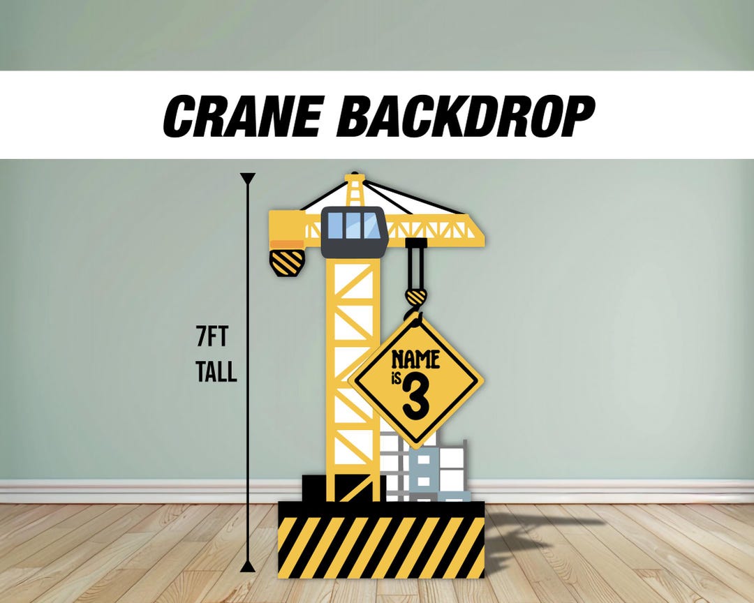 Construction Backdrop Arch, Crane Prop, Crane Backdrop, Construction ...