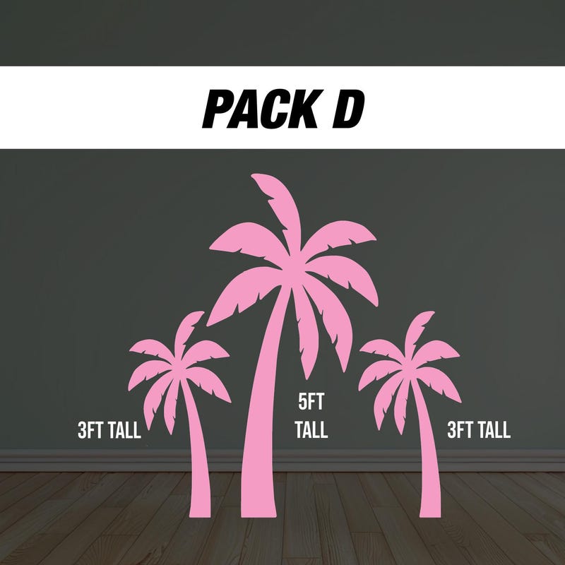 Pink Palm Trees - Etsy