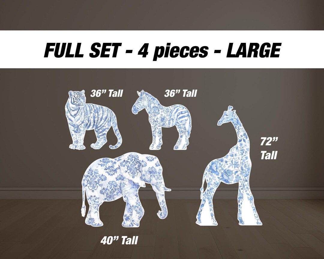 Blue Safari Toile Animal Cutouts, Props, Toile De Jouy, Blue Baby ...