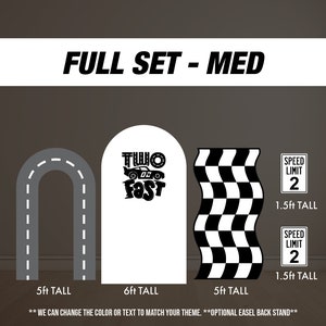 Two Fast Backdrop Birthday With Stands. 2 Fast 2 Curious Retro Car ...