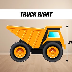 Big Truck Cutout Decor, Construction Themed Photo Prop, Birthday Party ...