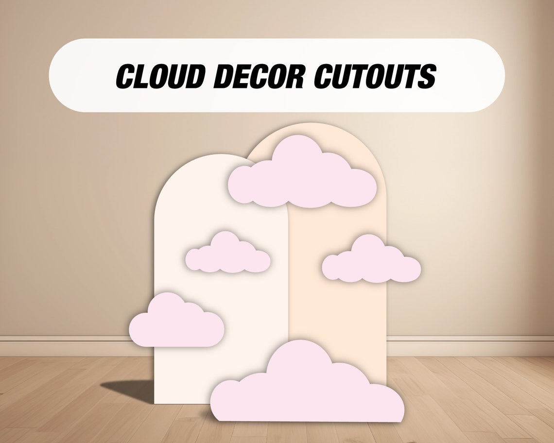 Cloud Cutouts Decorations, Birthday Airplane Hot Air Balloon Coroplast ...
