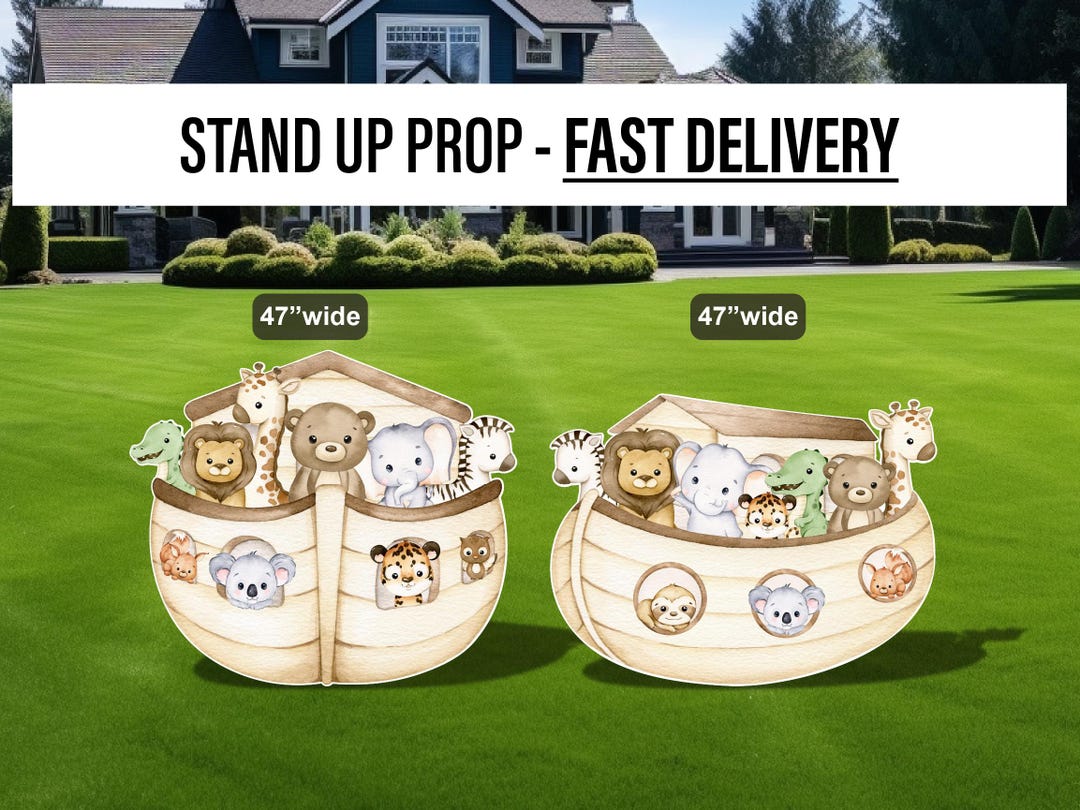 Noahs Ark Cutout Noah Arc Boat Decor Watercolors Centerpieces Noahs Ark ...