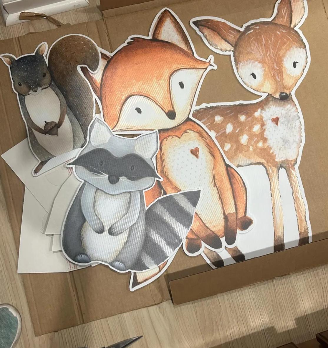 Woodland Cutouts Forest Animals Cute Forest Watercolors Centerpieces ...