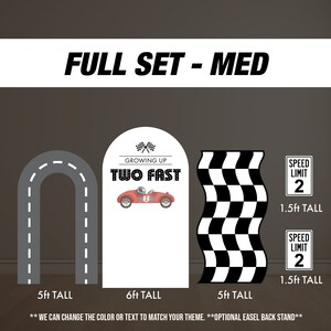 Two Fast Backdrop Birthday With Stands. 2 Fast 2 Curious Retro Car ...