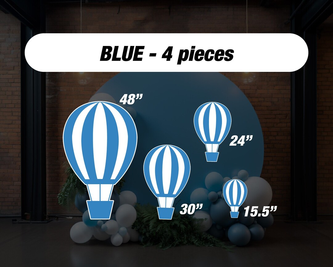 Hot Air Balloon Cutouts Decorations, Coroplast Cutout Party Props ...