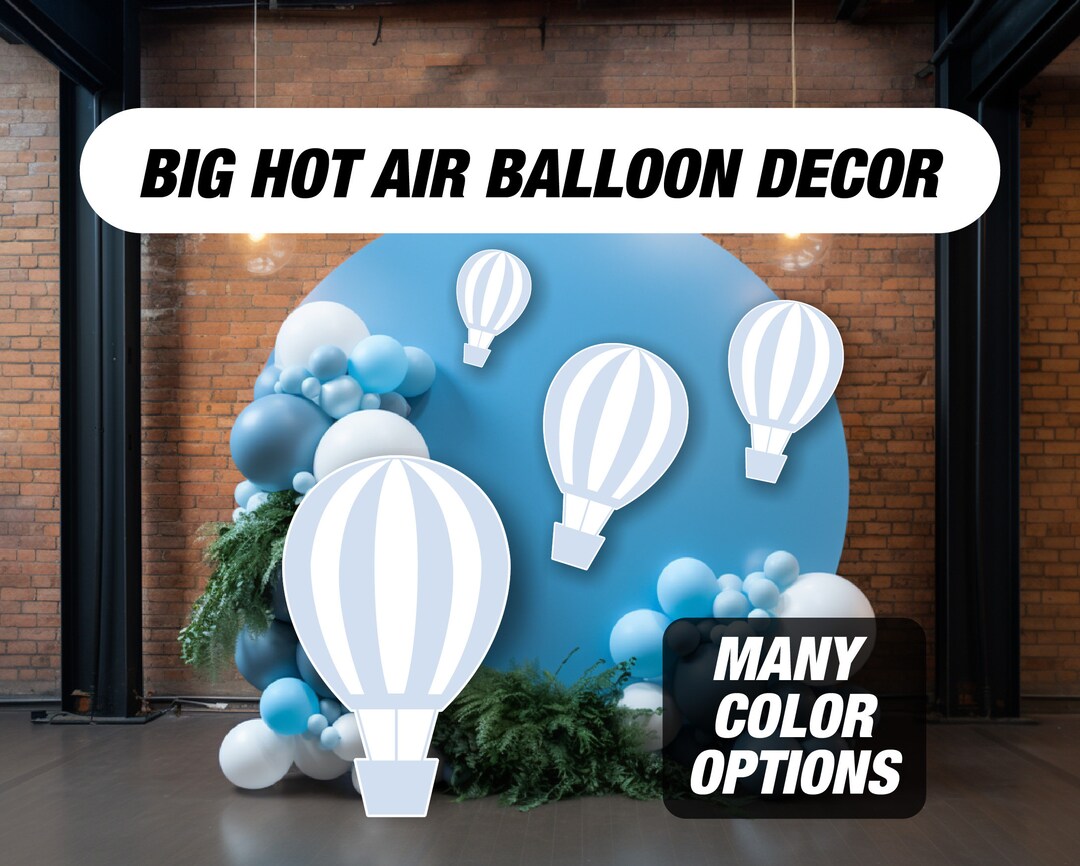 Hot Air Balloon Cutouts Decorations, Coroplast Cutout Party Props ...