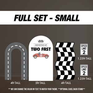 Two Fast Backdrop Birthday With Stands. 2 Fast 2 Curious Retro Car ...