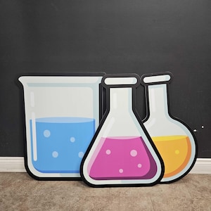 Science Lab Party Backdrop Props Mad Scientist Party Decorations STEM ...