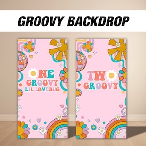 TWO Groovy Arch Backdrop With Stands, Groovy One Birthday Party, Daisy ...