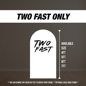 Two Fast Backdrop Birthday With Stands. 2 Fast 2 Curious Retro Car ...