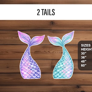 Mermaid Tail Cutouts Sea Shell Birthday Under the Sea Centerpieces ...