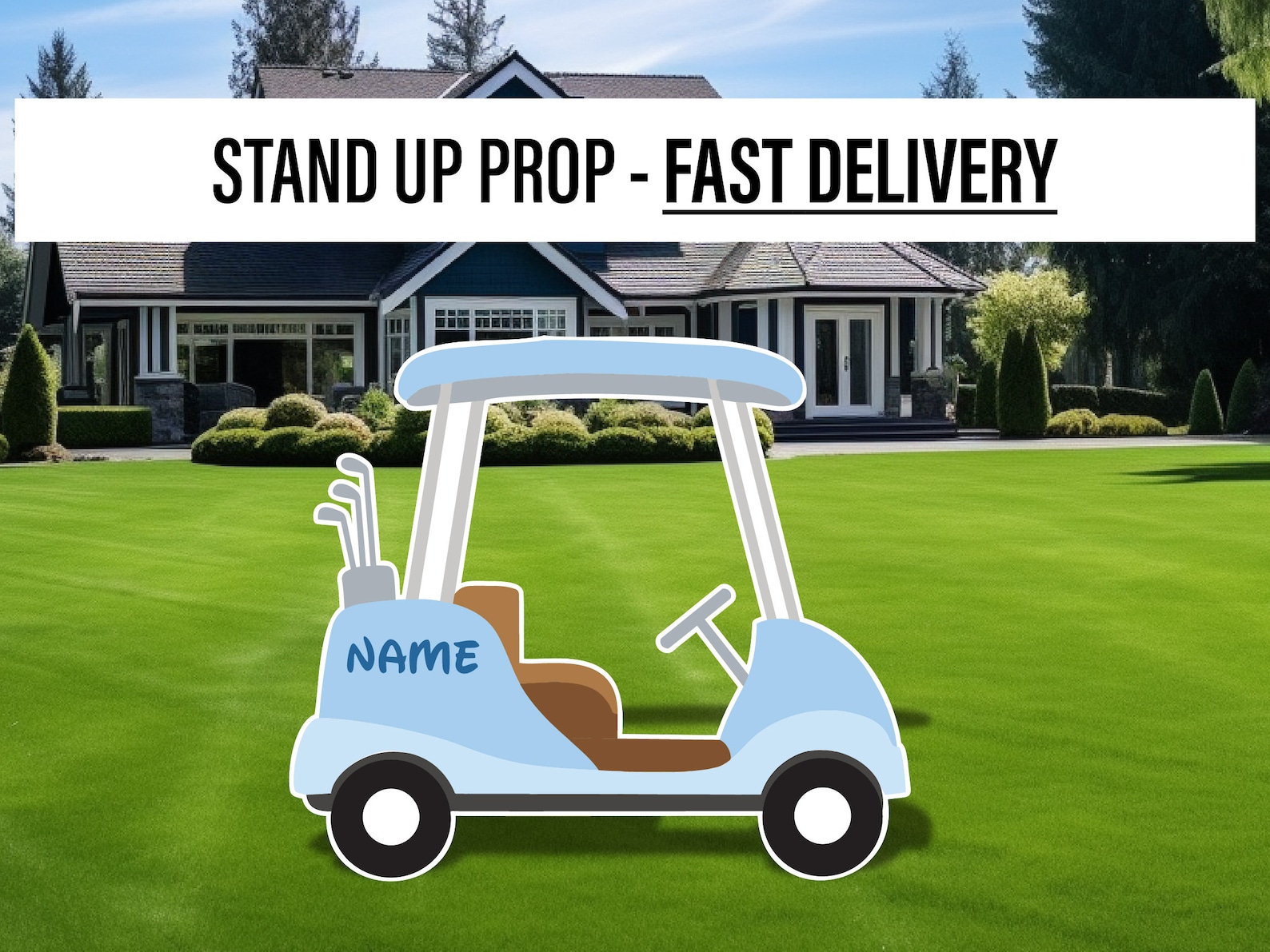 Baby Blue Golf Cutout Golf Party Birthday Decor, Cut Out, Lawn Signs ...