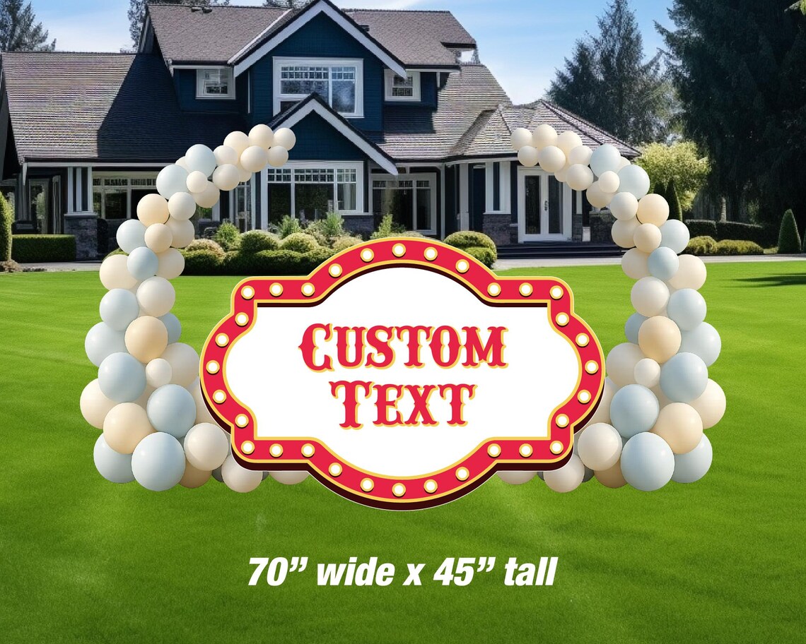 Circus Sign Custom Text, Carnival Sign, Carnival Theme Backdrop Circus ...