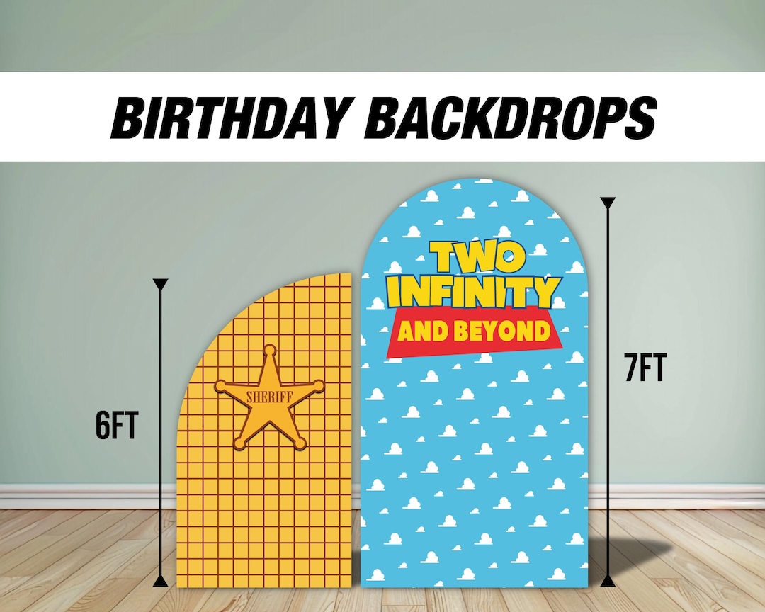 Two Infinity and Beyond Toy Backdrop Birthday Arch, Toy Backdrop ...