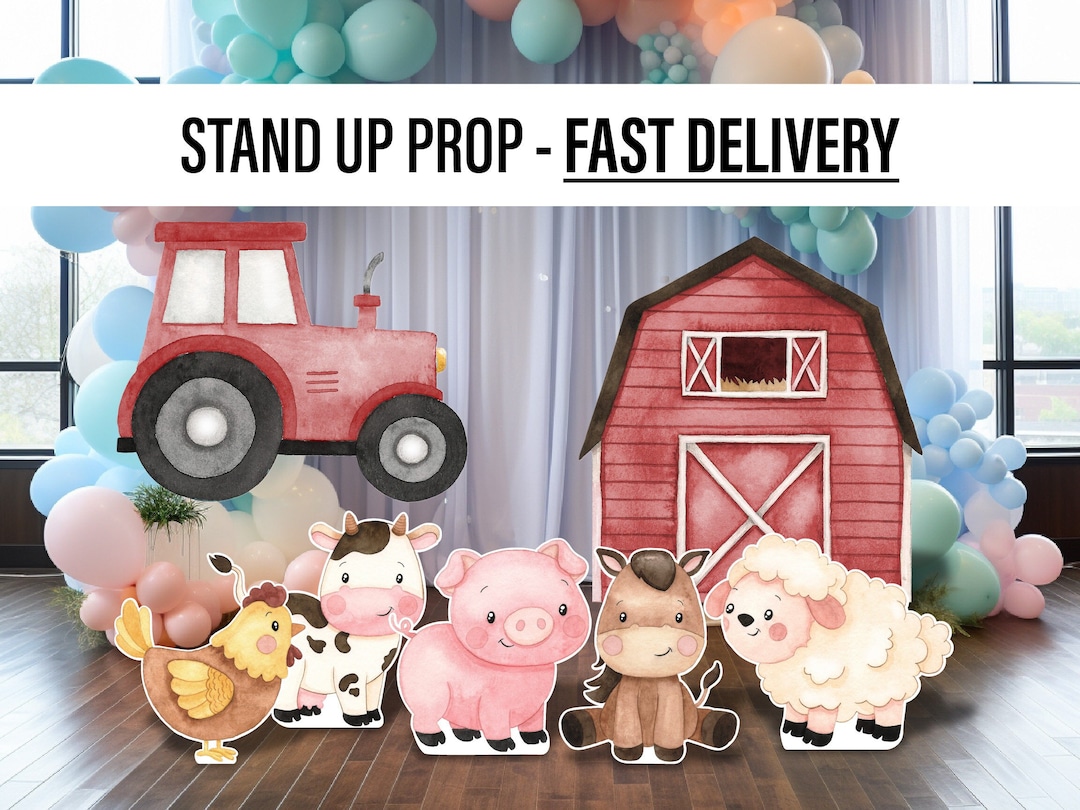 Farm Animal Cutouts Cute Watercolor Farm Cutouts Centerpieces - Etsy
