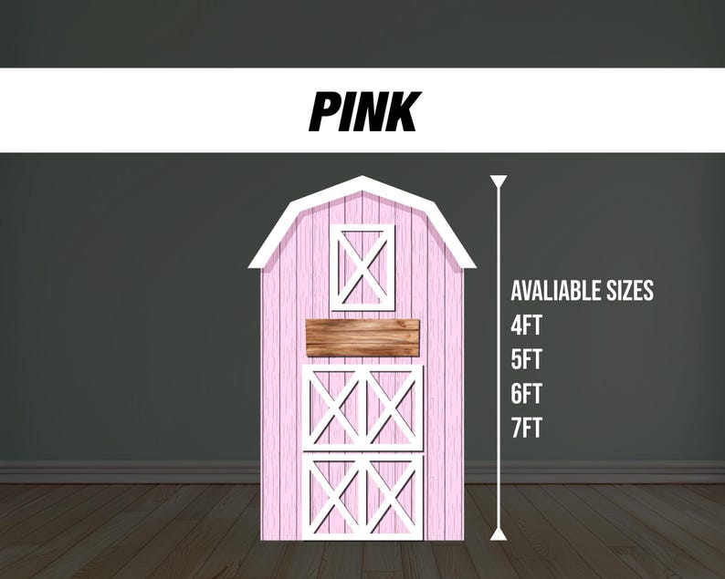 Farm Barn Backdrop Panel Pastel Farm Panel Standee, Farm Themed Party ...