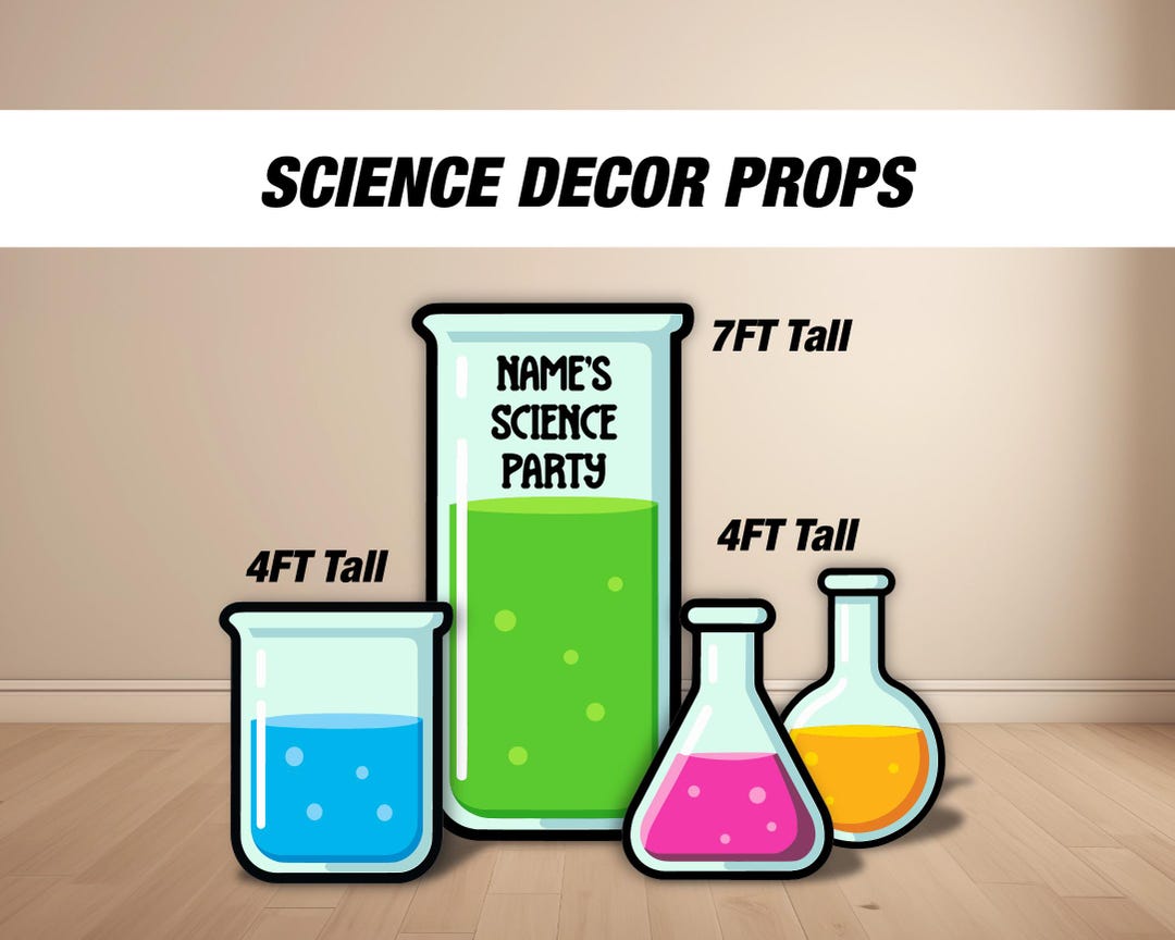 Science Lab Party Backdrop Props Mad Scientist Party Decorations STEM ...