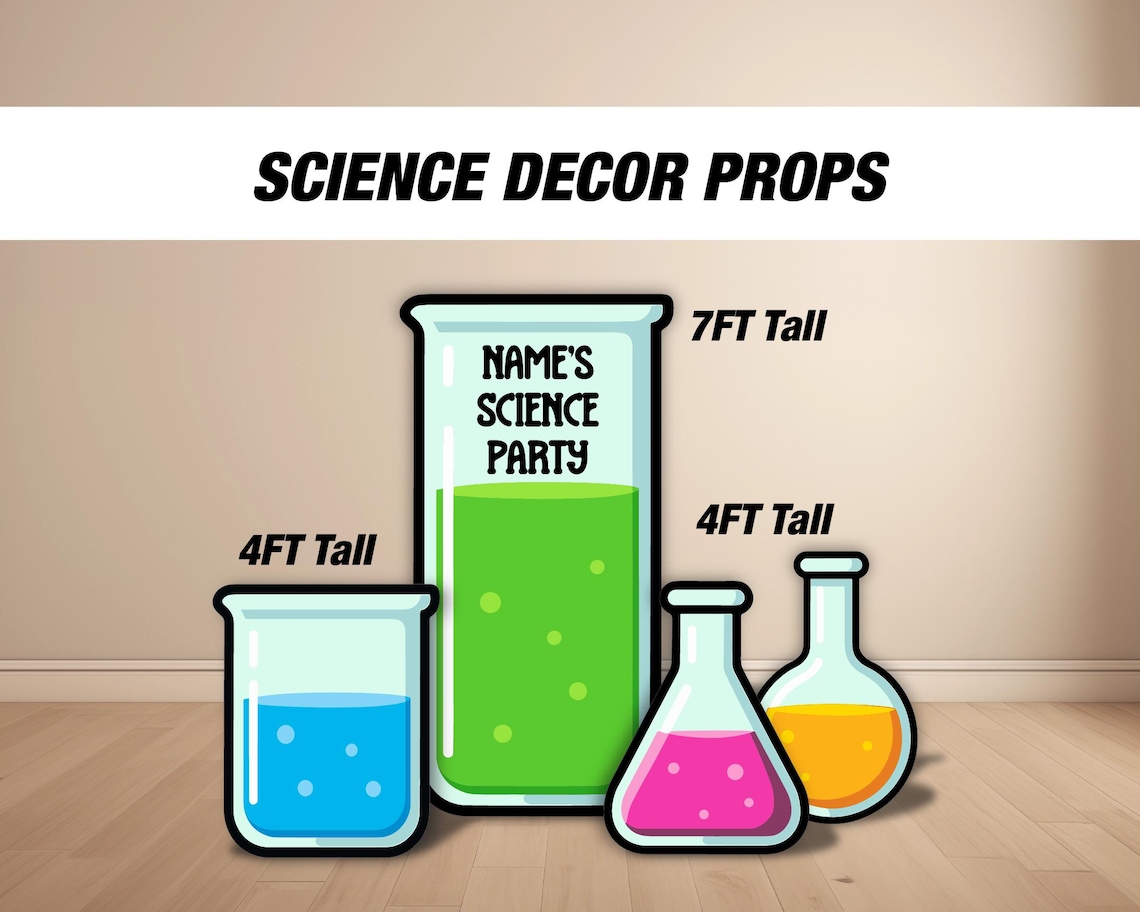 Science Lab Party Backdrop Props Mad Scientist Party Decorations STEM ...