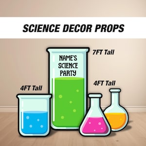 Science Lab Party Backdrop Props Mad Scientist Party Decorations STEM ...