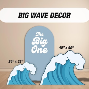 The BIG ONE Big Wave Props Beach Party Surf Party Themed Panel Backdrop ...