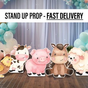 Farm Animal Cutouts Cute Watercolor Farm Cutouts Centerpieces Farm ...