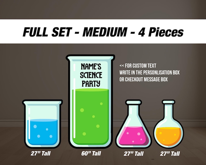 Science Lab Party Backdrop Props Mad Scientist Party Decorations STEM ...