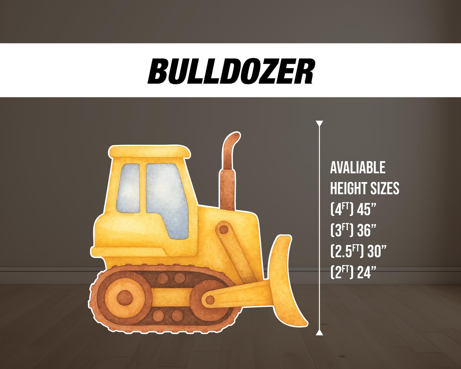 BIG Bulldozer Prop, Bull Dozerprop, Construction Themed, Birthday Party ...