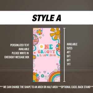 TWO Groovy Arch Backdrop With Stands, Groovy One Birthday Party, Daisy ...