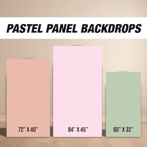 Blank Panel RECTANGLE Backdrop Pastel Backdrops With Stands, NOT Fabric ...
